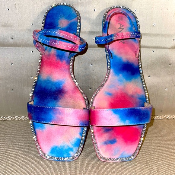 Anna | Shoes | Women Cotton Candy Embellished Sandals | Poshmark